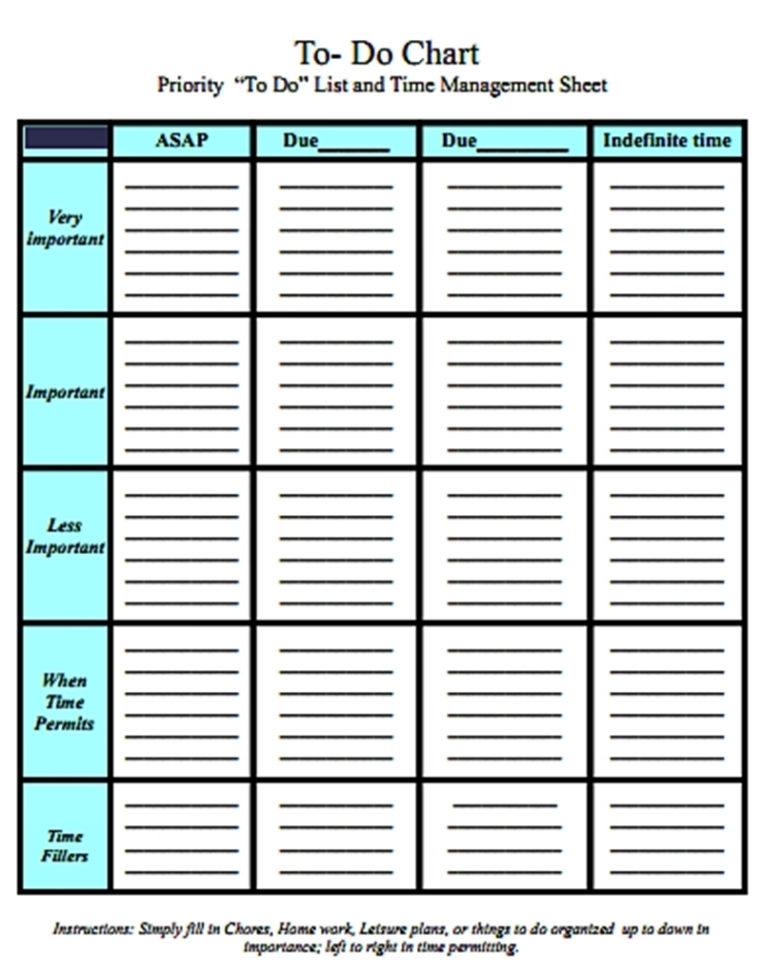 Time Management Chart Excel — Db-excel.com