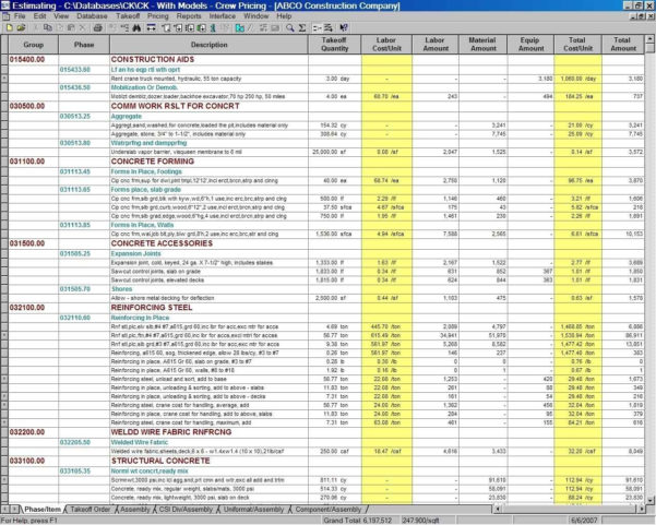 Construction Job Costing Spreadsheet | Hynvyx With Project Cost with ...