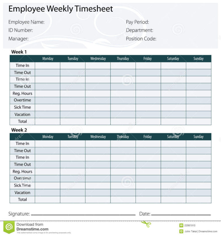 Payroll Timesheet Template — db-excel.com