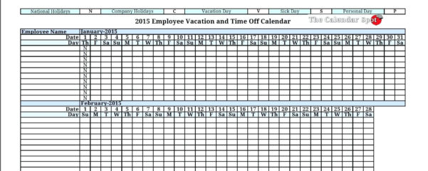 Tracking Employee Time Off Excel Template — db-excel.com