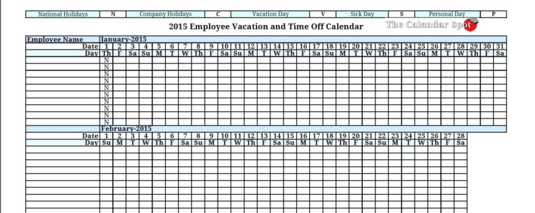 Employee Paid Time Off Tracking Spreadsheet — db-excel.com