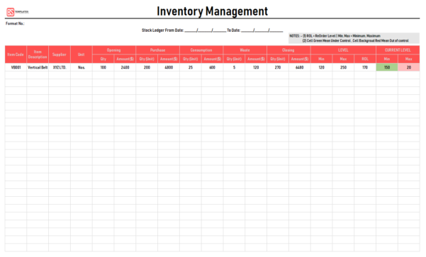 Excel Inventory Template: Free Inventory Excel Spreadsheet and Ms Excel ...