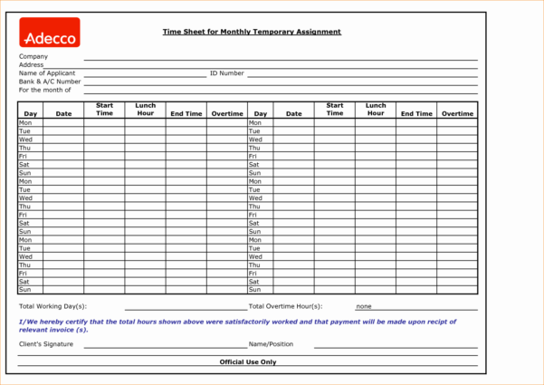 Excel Time Clock Template New Overtime Sheet Template - Free Home ...