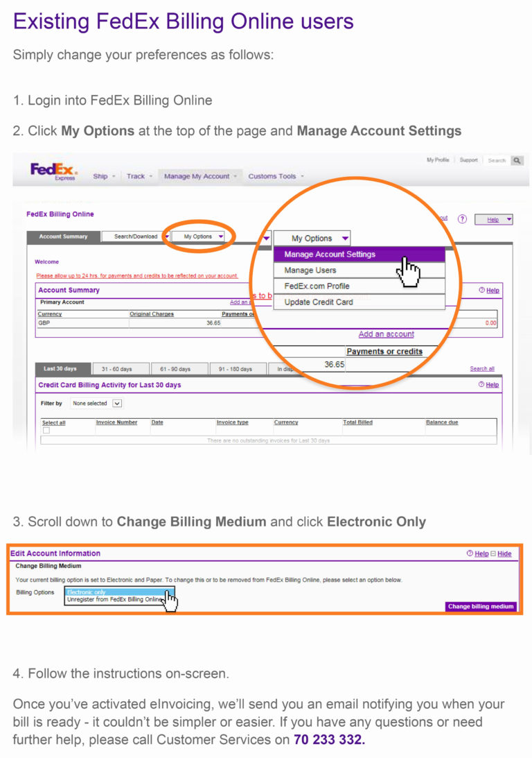 Fedex Invoice Payment Fedex Billing Online Fedex Denmark within Fedex ...
