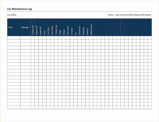 Fleet Maintenance Spreadsheet Excel New Excel Car Maintenance Log with Truck Maintenance ...
