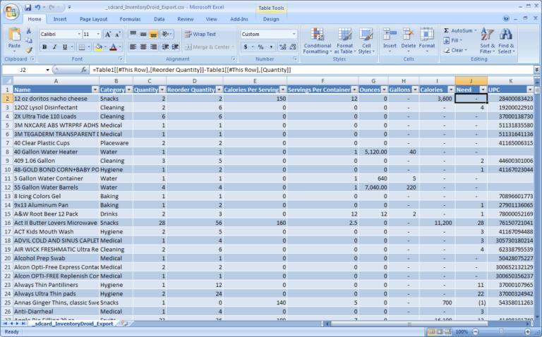 Food Storage Inventory Software System | Homestead Help with Software ...