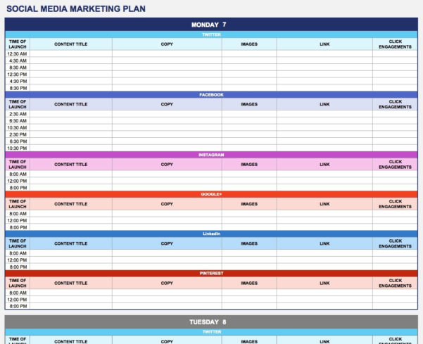 Free Marketing Plan Templates For Excel Smartsheet Inside Marketing ...