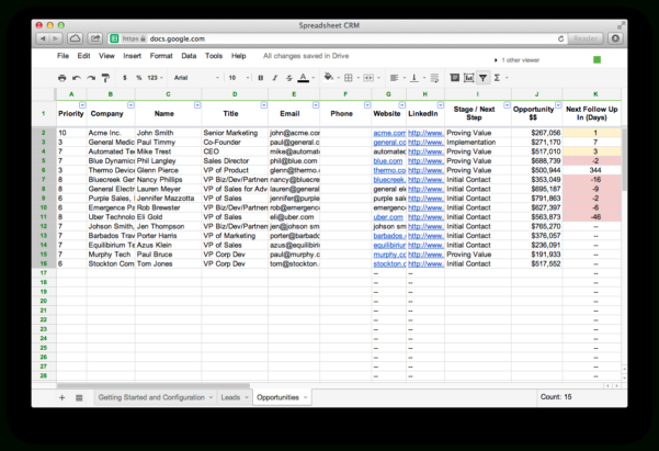 Tracking Sales Leads Spreadsheet — db-excel.com