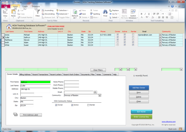 Hoa / Property Management Database Software For Hoas, Property ...