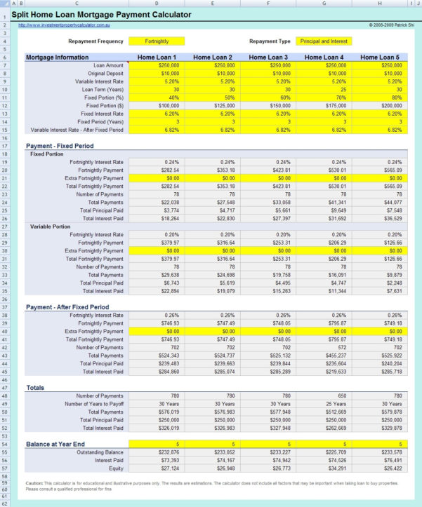 Home Loan Comparison Excel Sheet | Laobingkaisuo Inside Home Loan ...