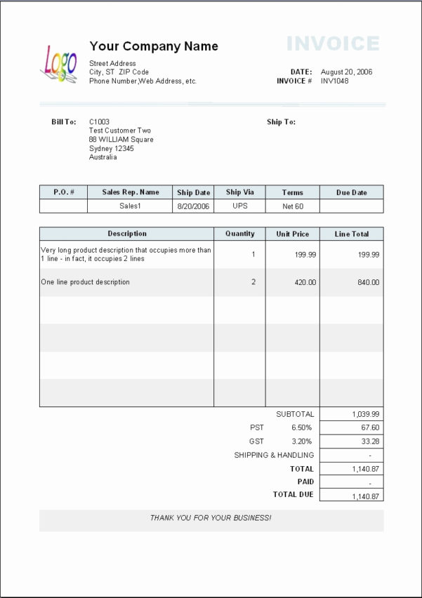 How To Make An Invoice In Wordpad Payment Invoice Template Invoice in ...