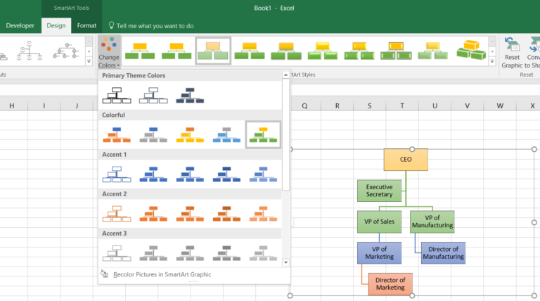 How To Make An Org Chart In Excel | Lucidchart throughout Time ...