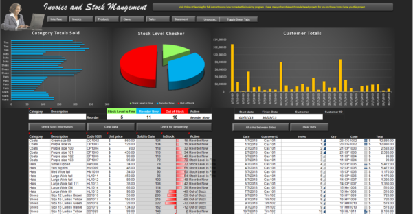 Invoice And Inventory - Excel Vba - Stock Management - Online Pc for ...