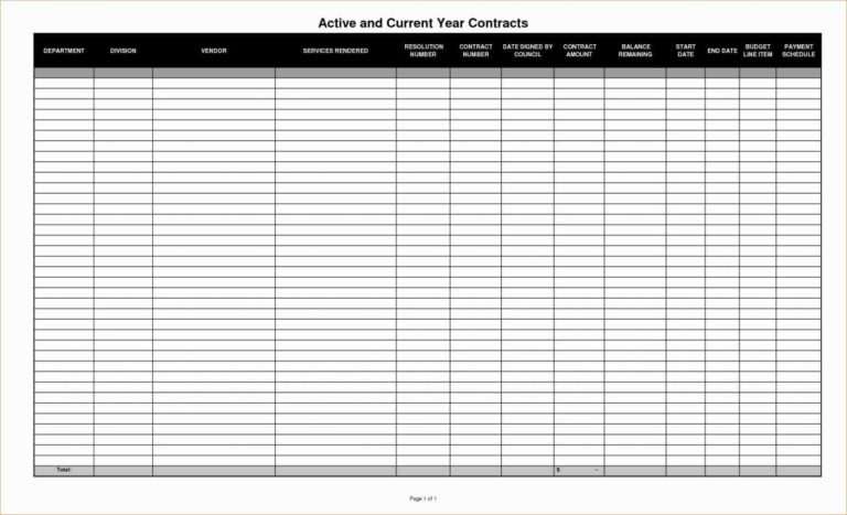 Invoice Tracking Spreadsheet Template How To Track Contracts In to ...
