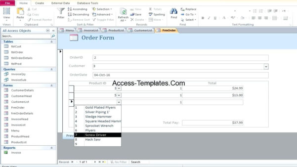 Customer Database Template Access — db-excel.com