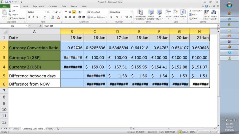 Basic Accounting Excel Formulas — Db