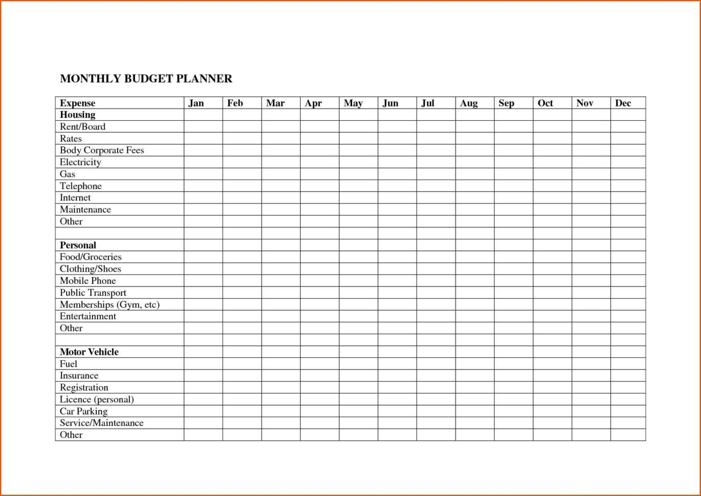 Monthly Expenses Spreadsheet Template Free Laobingkaisuo With With Free