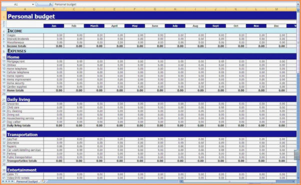 Monthly Home Expenses Spreadsheet Inspiration – Firmaconta with Home Accounting Spreadsheet For ...