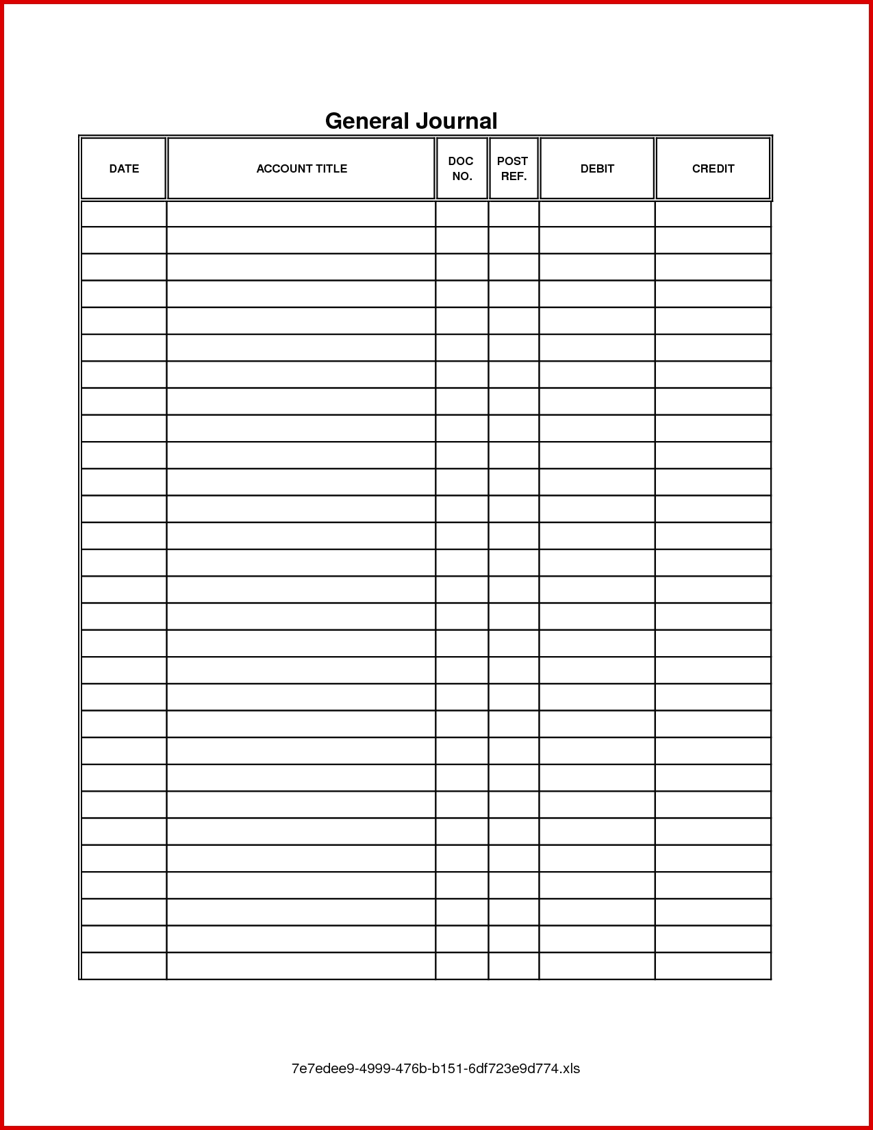 New Accounting General Journal Template Mailing Format For Intended 