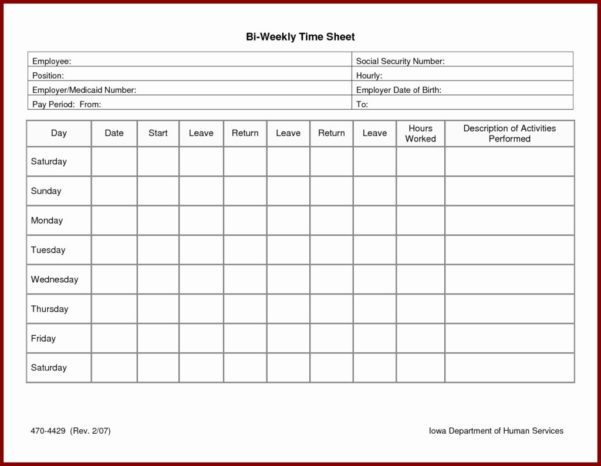 Payroll Weekly Timesheet Template — db-excel.com