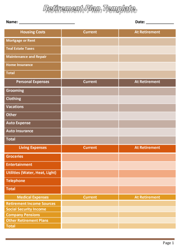 Spreadsheet For Retirement Planning — db-excel.com