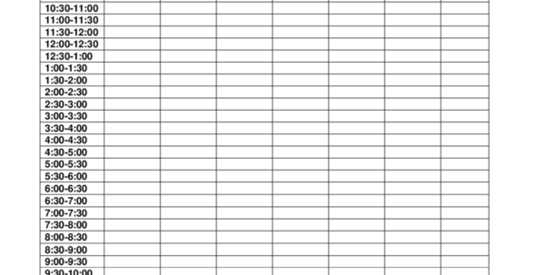 Time Management Charts Templates Timeline Spreadshee time management ...