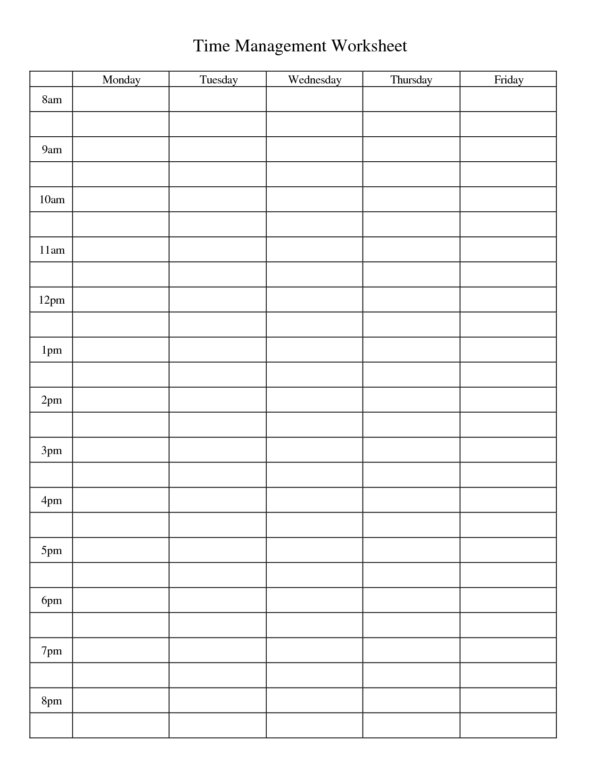Time Management Sheets Template — db-excel.com