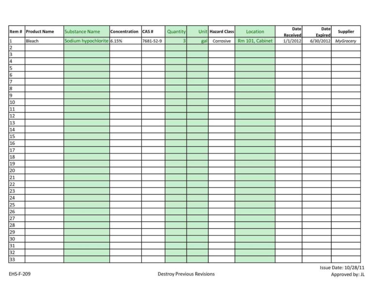 Tool Inventory Control And Tool Inventory Spreadsheet Template and Tool ...