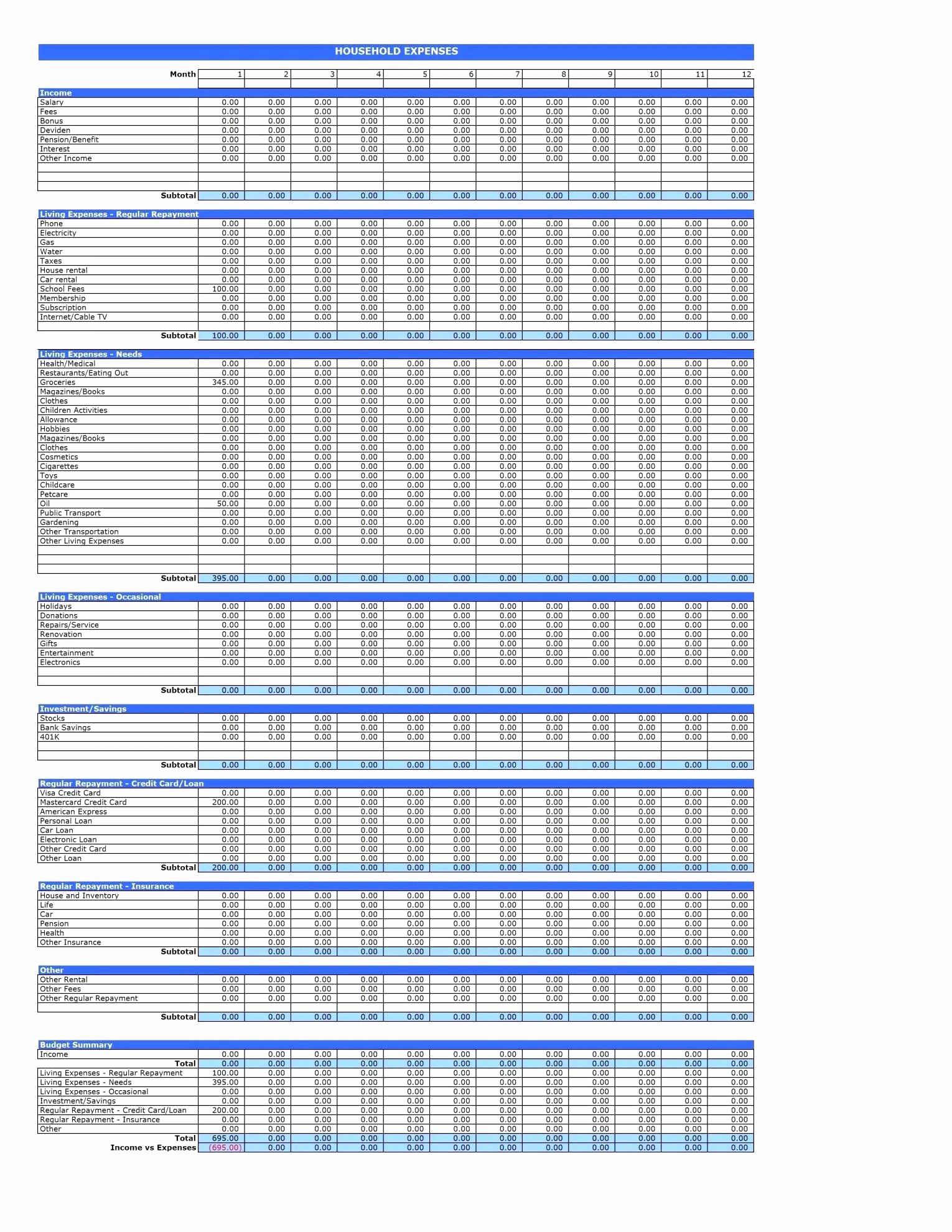 Fmla Tracking Spreadsheet Template Excel