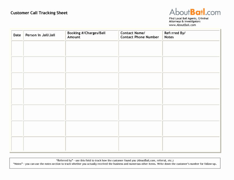Sales Call Tracking Spreadsheet — db-excel.com