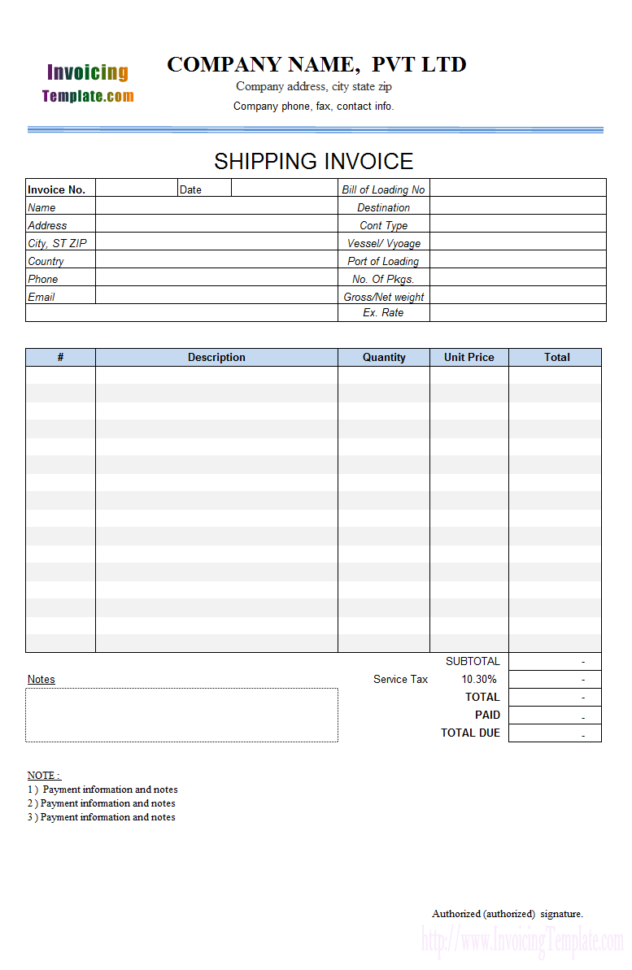 Transportation Invoice to Payment Invoice Template — db-excel.com
