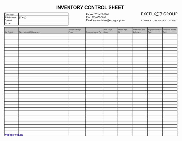 Warehouse Management Excel Template Fresh Excel Stock Control within ...
