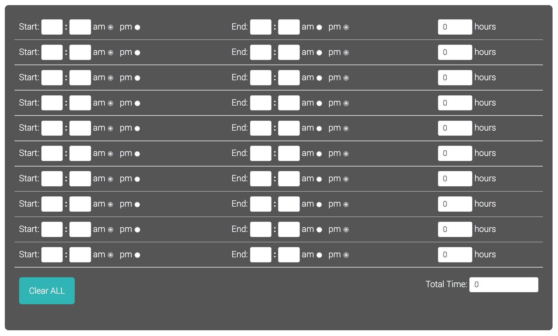 Weekly Timesheet Calculator With Lunch Break Millennial Mindset