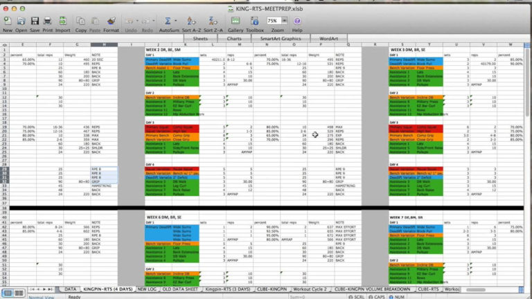 3X3 Powerlifting Spreadsheet within Maxresdefault Powerlifting Spreadsheet Kingpin Rts Program ...