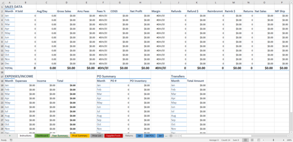 Amazon Fba Accounting Spreadsheet with regard to The Ultimate Amazon ...