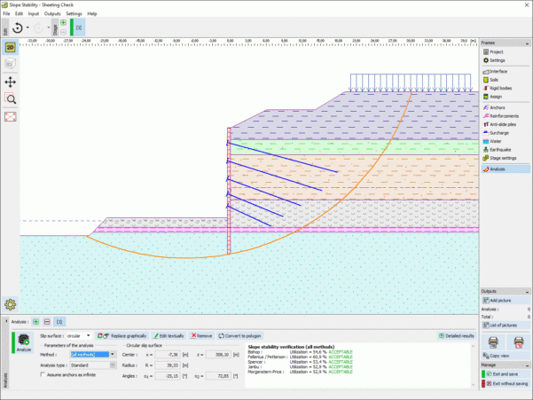 Anchored Sheet Pile Wall Design Spreadsheet for Sheeting Check ...