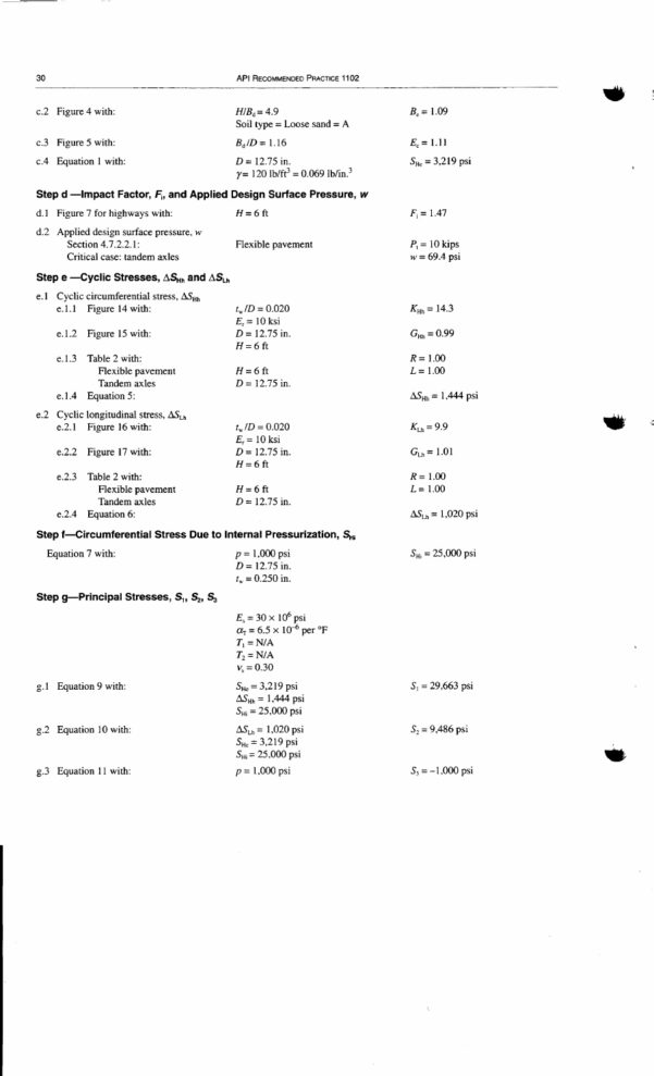 Api 1102 Calculation Spreadsheet throughout Api 1102 Pipelines Crossing Railroad Highways.pdf ...