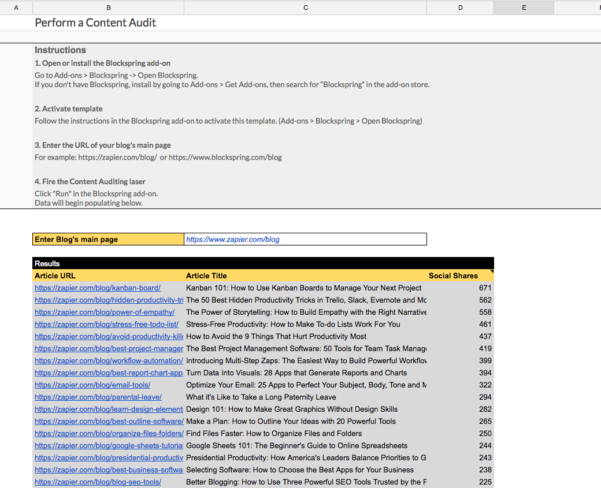 Audit Spreadsheet Templates inside Perform A Content Audit Spreadsheet ...