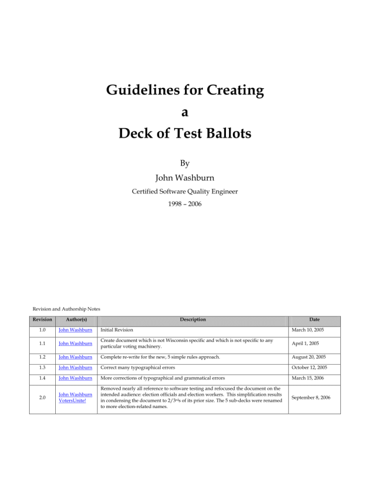 Ballot Counting Spreadsheet pertaining to Pdf Guidelines For Creating A ...