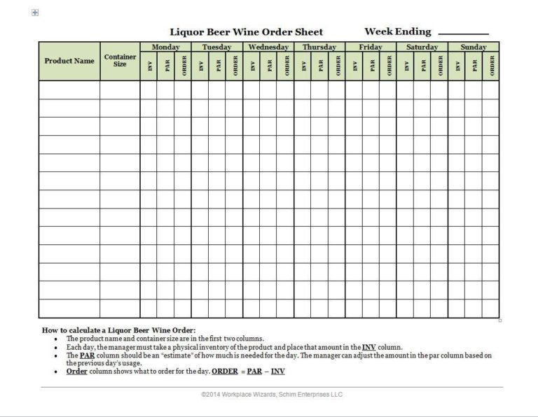 Bar Stocktake Spreadsheet pertaining to Sample Bar Inventory Form And ... Bar Stocktake Spreadsheet pertaining to Sample Bar Inventory Form And ...