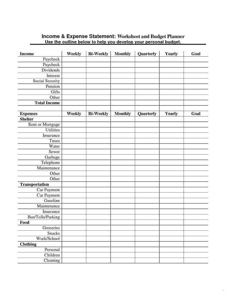 Basic Expenses Spreadsheet inside Basic Income And Expenses Spreadsheet ...