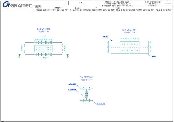 Beam Splice Design Spreadsheet intended for Steel Connection Designer ...
