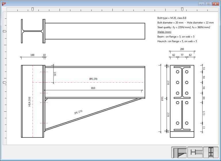 Beam Splice Design Spreadsheet pertaining to Bolted And Welded Steel Connection Design Software ...