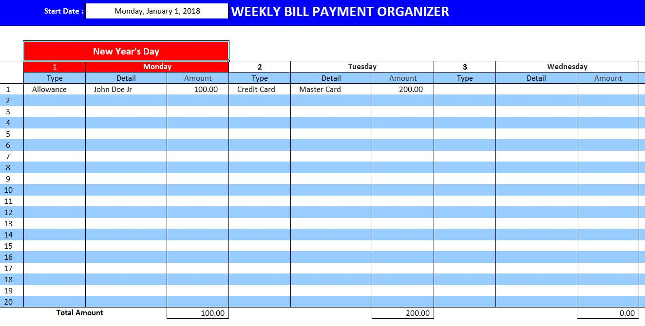 Bill Payment Tracker Spreadsheet Inside Free Monthly Bill Payment