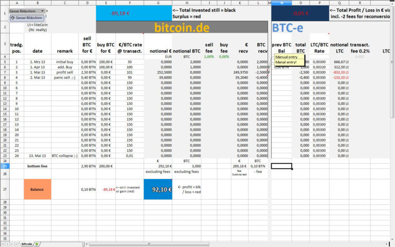 Bitcoin Excel Spreadsheet — Db