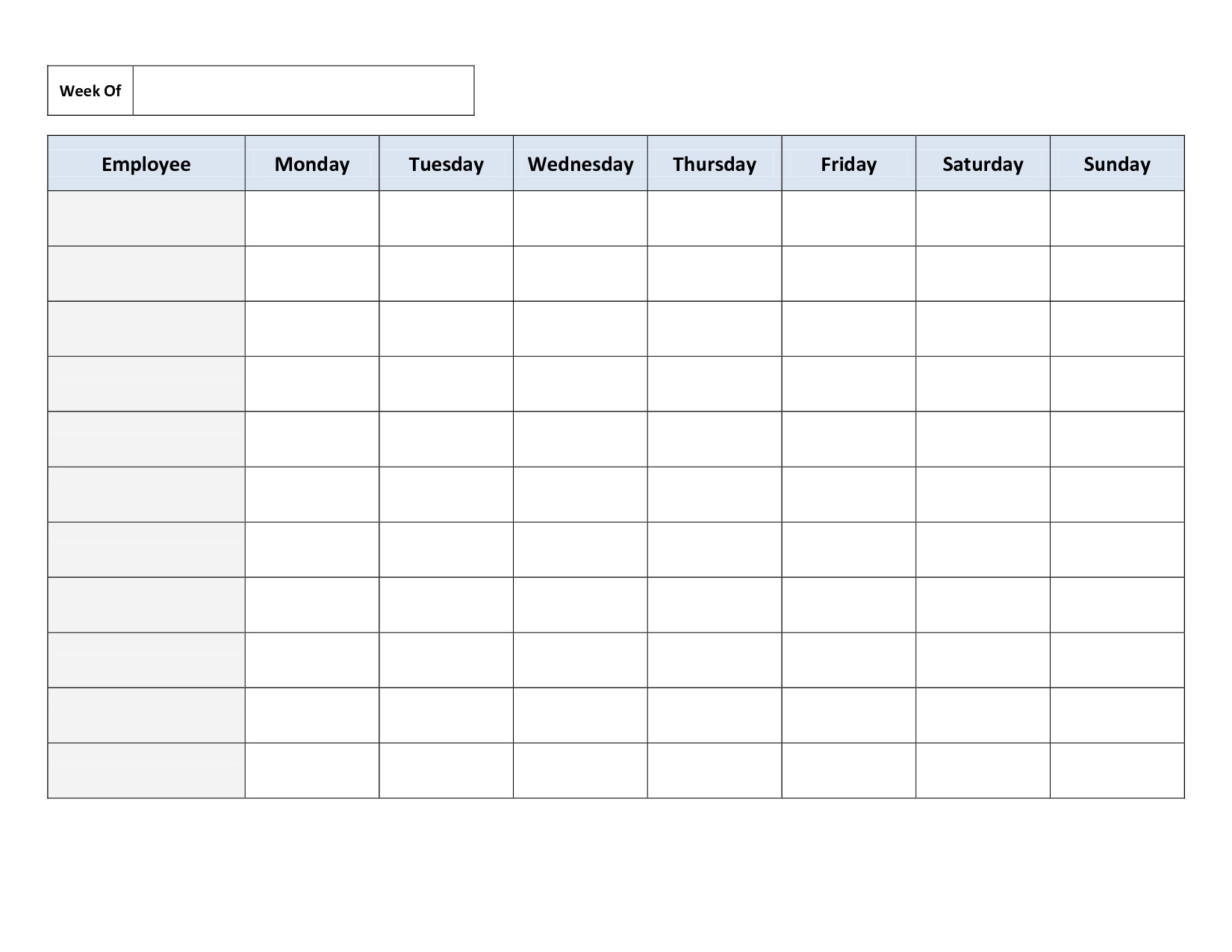 Printable Blank Bi Weekly Employee Schedule Calendar Inspiration Design 10 Best Images Of Free 