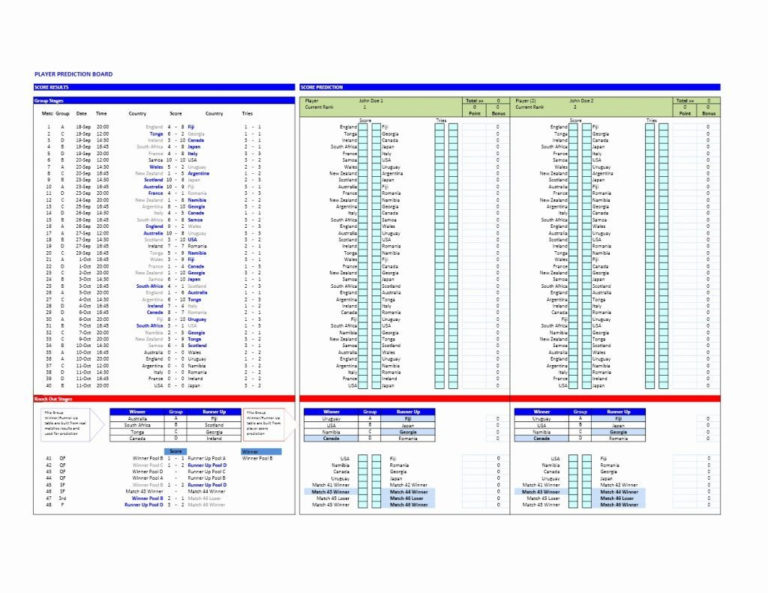 Bowling League Secretary Spreadsheet — db-excel.com