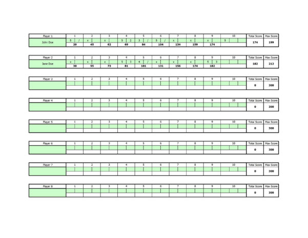 Bowling Spreadsheet For Free Bowling Score Sheet Template — db-excel.com Bowling Spreadsheet For Free Bowling Score Sheet Template — db-excel.com