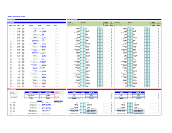 Bowling Treasurer Spreadsheet for Bowling Score Sheet Excel Templates ...
