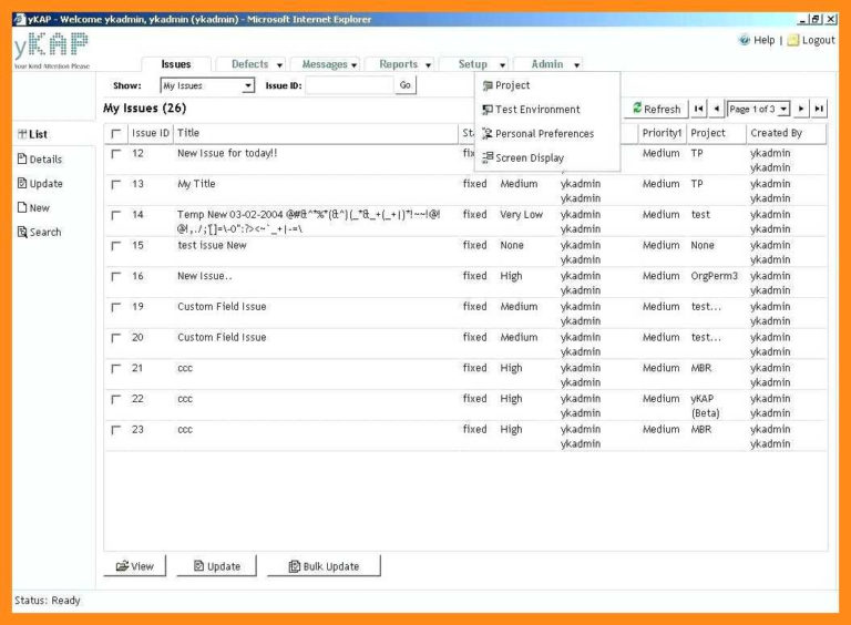 Bug Tracking Spreadsheet — db-excel.com